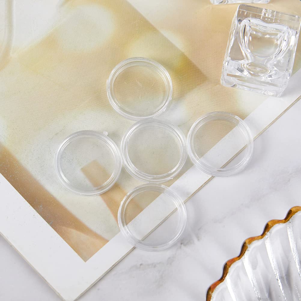 5Pcs Empty Plastic Cosmetic New Clear Refillable Plastic Heart Shape Pot Jars Bottles Make up Cosmetic Containers with Lids for Face Cream Lotion Eye Shadow Lip Balm