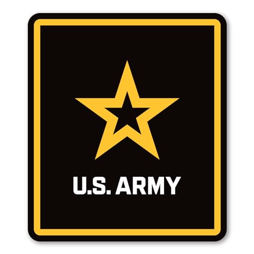 Army Star Logo Magnet by Magnet America is 4" x 4.6" Made for Vehicles and Refrigerators