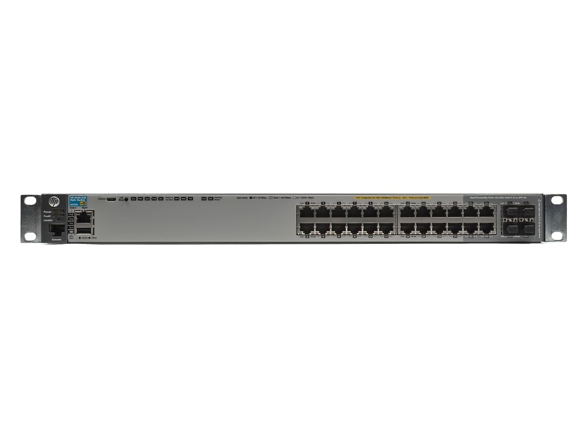 HP ProCurve J9727A 2920-24G 24-Port PoE+ Gigabit Switch [J9727-61001] (Renewed)