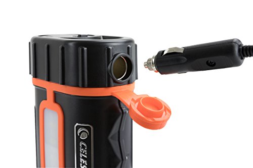 Celestron - PowerTank Lithium Pro Telescope Battery – Rechargeable Portable 12V Power Supply for Computerized Telescopes – 17 hour capacity/ 158.74Wh - Red/White LED Light - 2 USB Ports, Black(18768)