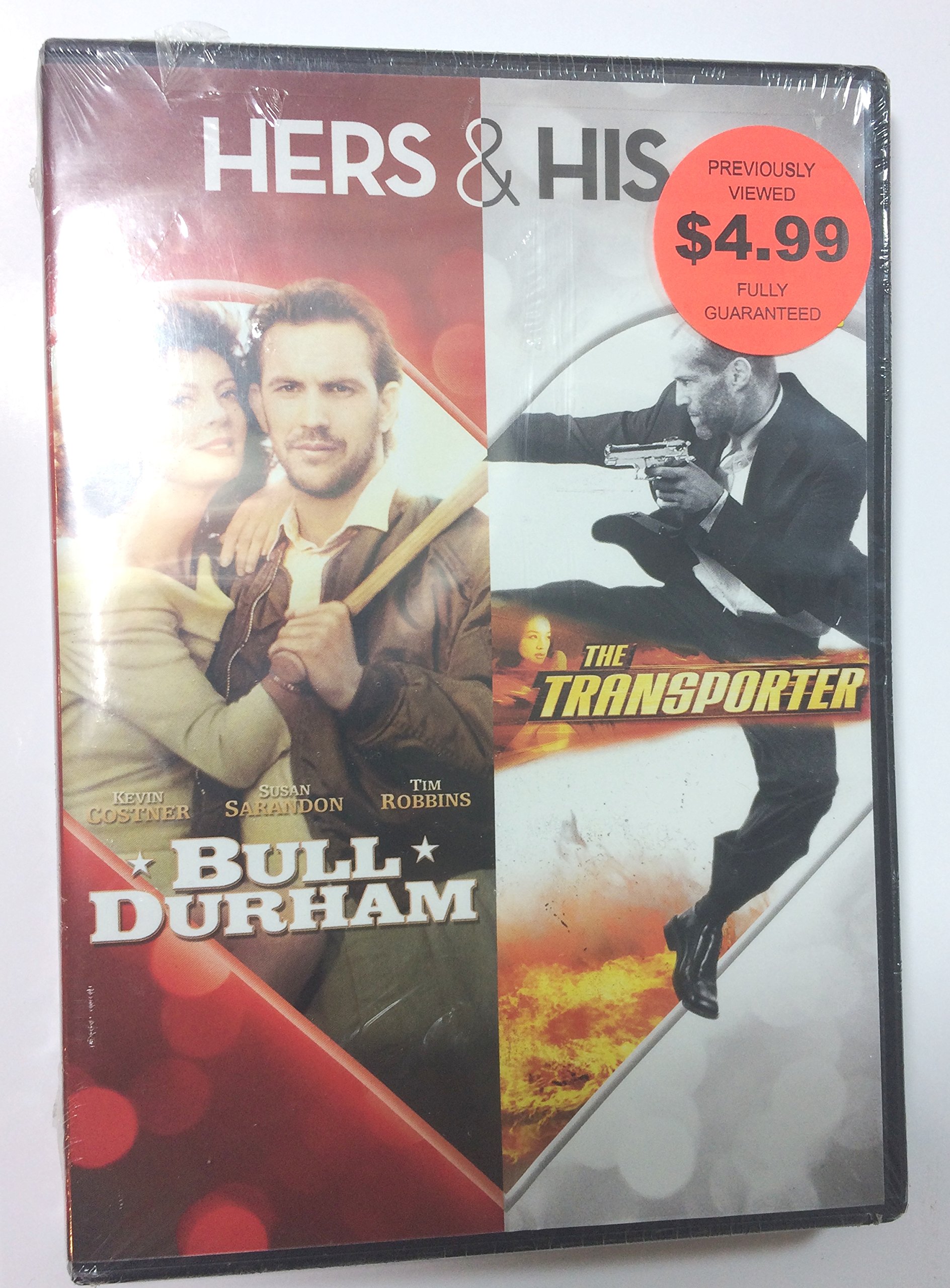 Hers & His: Bull Durham/The Transporter (DVD,