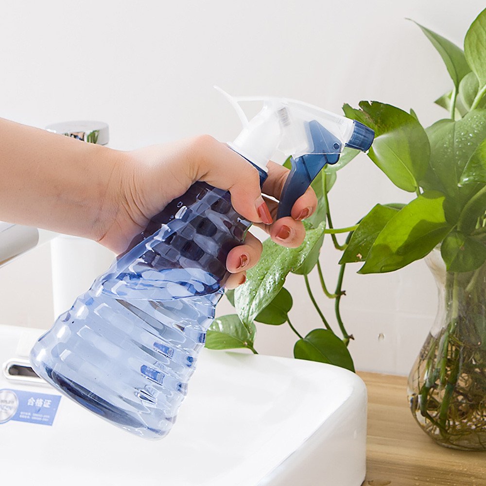 Barcley Push-Type The Hand Pressure Kettle Spray Rotary Nozzle Adjustable Water Bottle for Taming Hair in Morning, Hairstyling, Watering Plants, Showering Pets (B)
