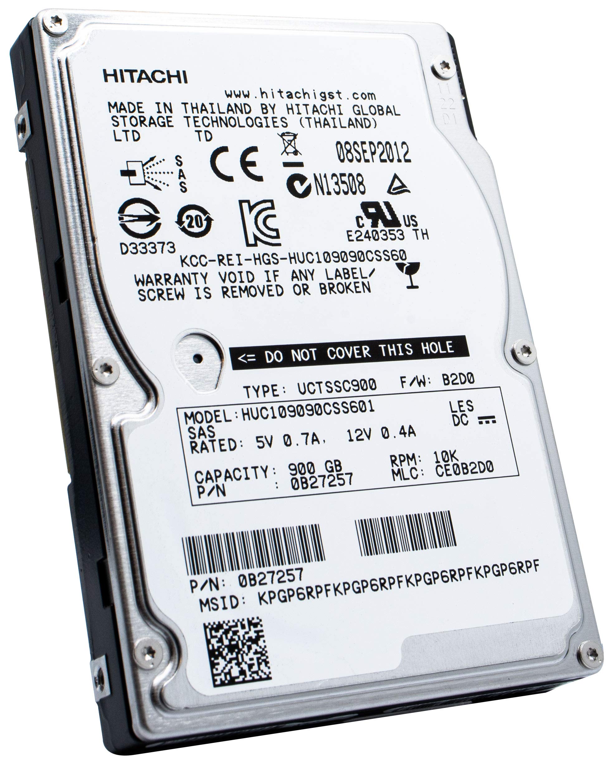 HGST 900GB 10000RPM SAS TCG Ultrastar C10K900, HUC109090CSS601 (Ultrastar C10K900)