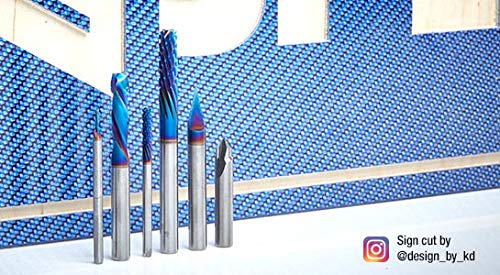Amana Tool - 46225-K Solid Carbide Spiral Plunge Router Bit Down Cut 1/8 Dia x 13/16 x 1/4 Inch Shank, Spektra Extreme Tool Life Coated