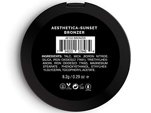 Aesthetica Sunset Bronzer Powder - Matte Bronzing Powder Makeup Contouring Powder - Vegan & Cruelty Free