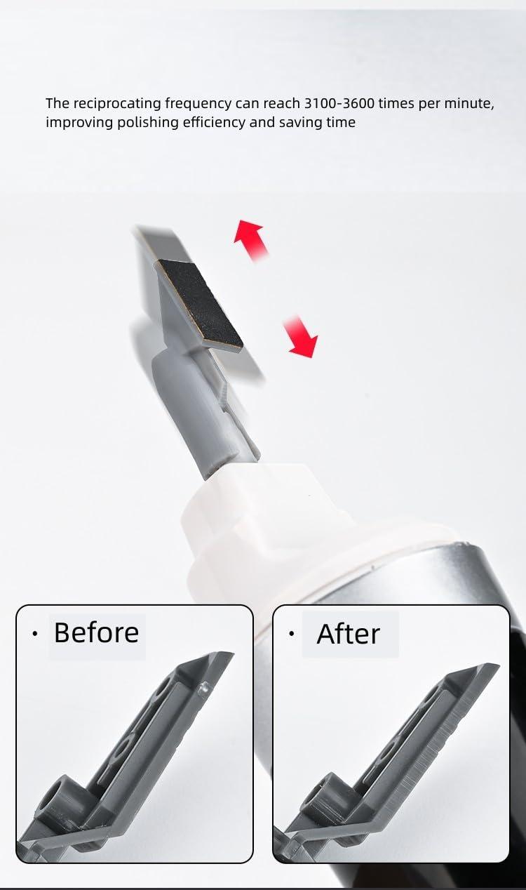 ANSAI Electric Reciprocating Sander, With 8pcs 3D Print ABS Head For Hobbies,Art,Miniature,figure polishing,sanding