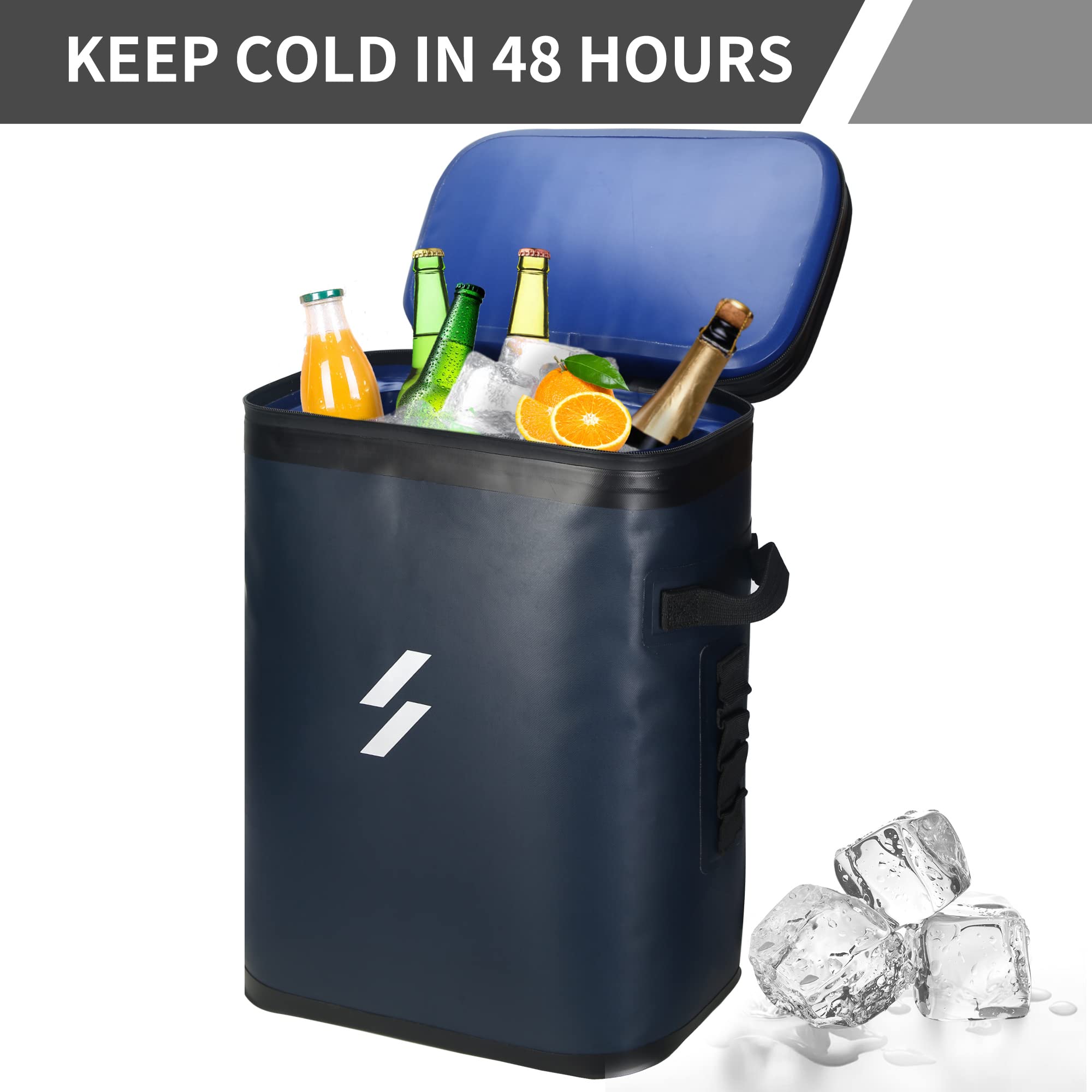 AigCloud Cooler Bag, Keeps Cool 72 Hours, 36-Can Insulated Soft Cooler, Large Collapsible Waterproof Cooler Bag Lunch Coolers for Picnic, Beach, Work, Trip