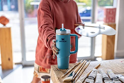 Stanley Quencher H2.0 FlowState Stainless Steel Vacuum Insulated Tumbler with Lid and Straw for Water, Iced Tea or Coffee, Smoothie and More, Pool, 30 oz