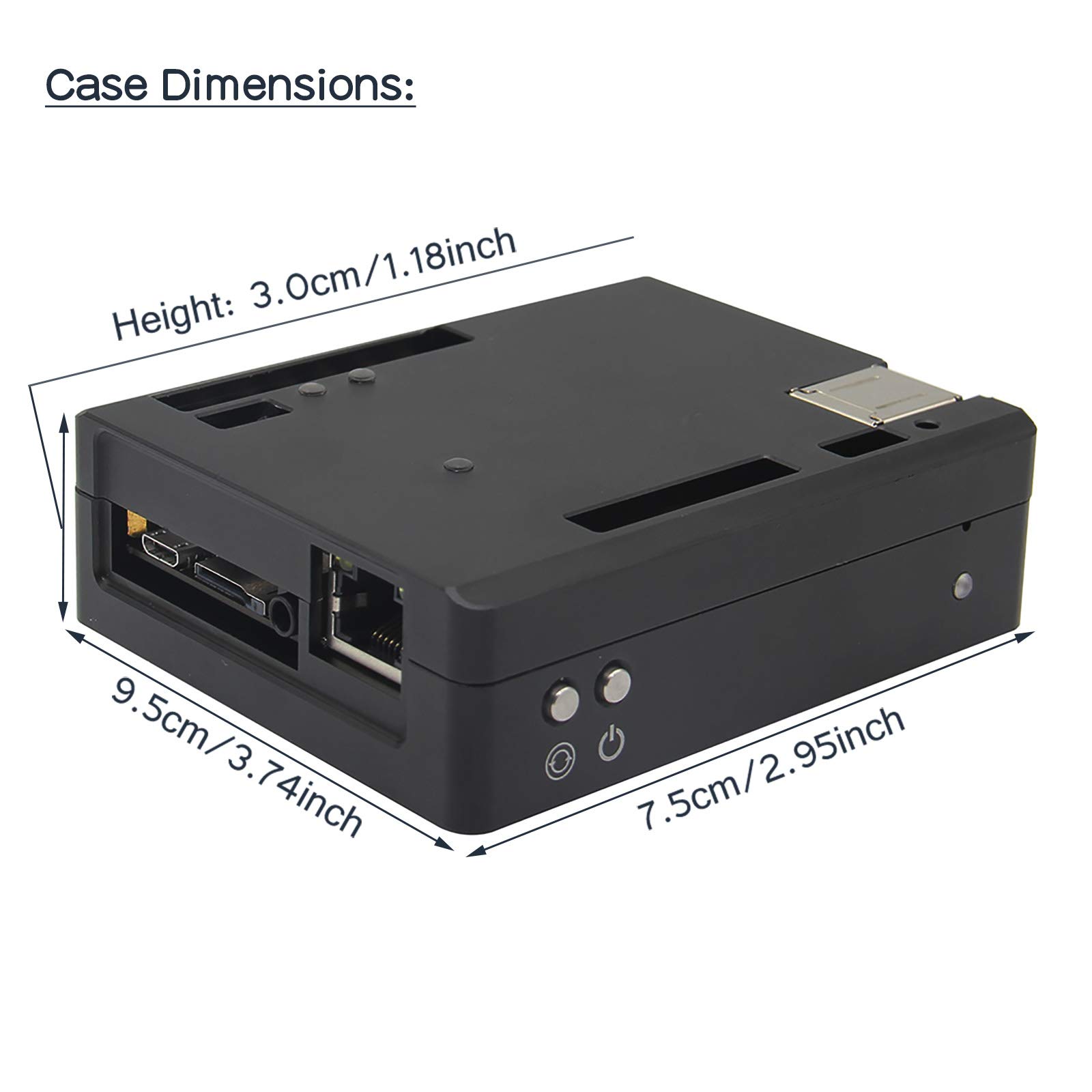 Geekworm Aluminum Alloy CNC Case for LattePanda V1.0 / Geekworm Enclose with Cup Super Mute Cooling Fan Kit for Latte Panda Mother Board