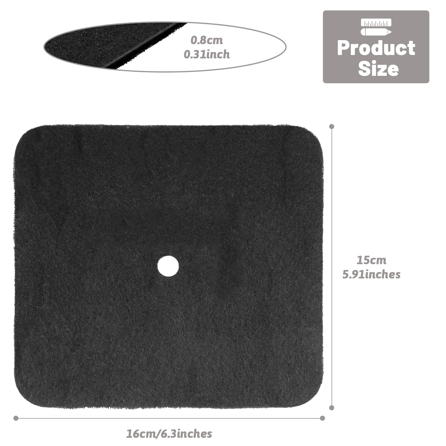 Cat Litter Box Replacement Filters Compatible with Catit Hooded Litter Box β Pre-Cut Activated Charcoal Carbon Air Purifier