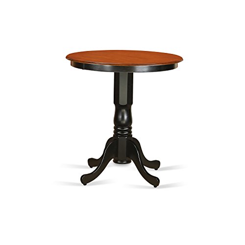 East West Furniture EDFA3-BLK-W Dining Set, 3 Pieces, Black