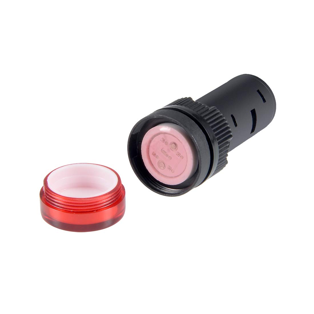 uxcell 5Pcs Red Indicator Light AC/DC 24V, 16mm Panel Mount, for Electrical Control Panel, HVAC, DIY Projects