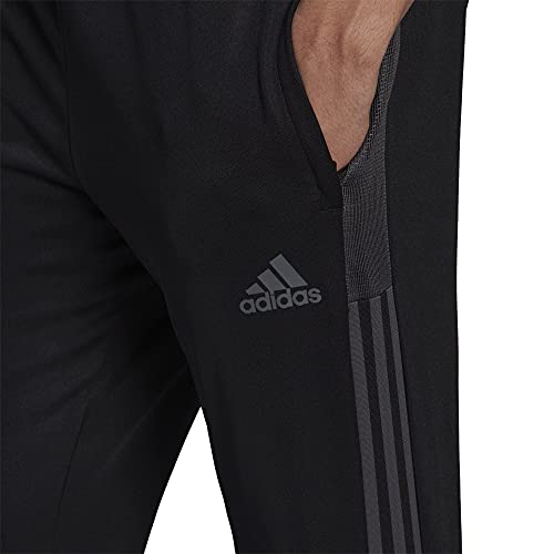 adidas Men's Tiro 21 Track Pants, Black/Dark Grey Heather, Large