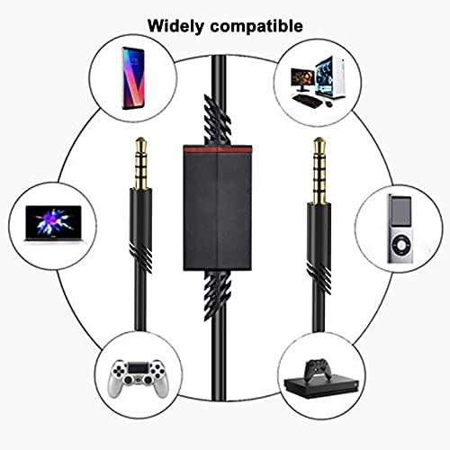 Adhiper A50 Power Cable Replacement Cable Audio line with Mute Function Compatible for A10/A40/A50 Headphones Compatible for A40 TR Gaming Headphones Xbox One PS4 Controller (2 M)