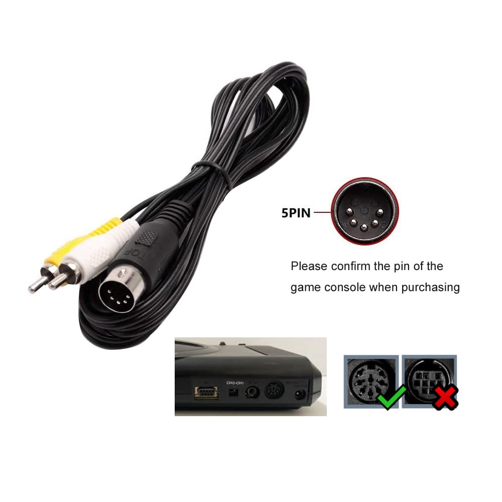 CHILDMORY AV RCA Audio Video TV Adapter Cable for Genesis 1 Console
