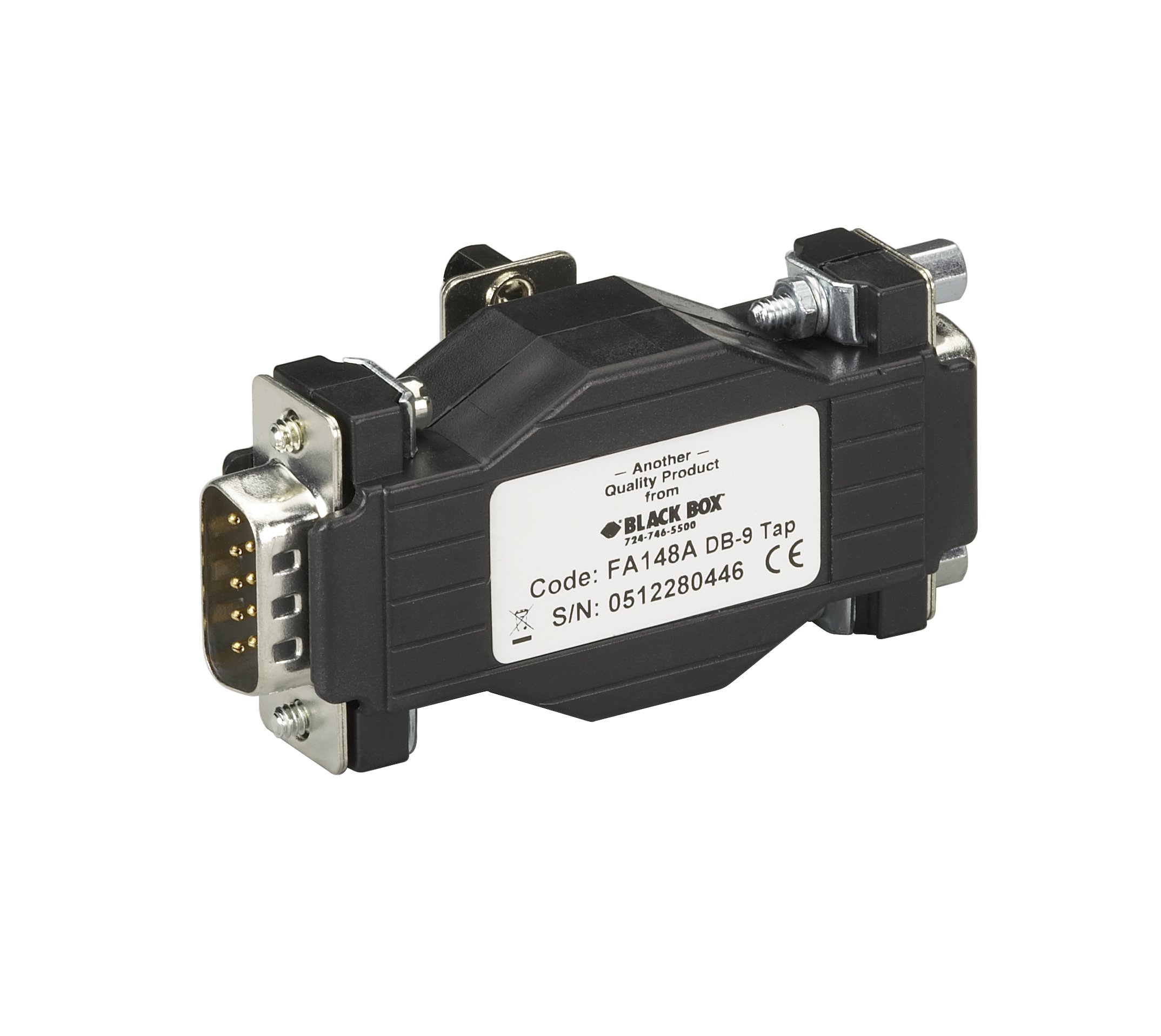 Black Box Data Tap, DB9, (3) DB9 Connectors, MFF