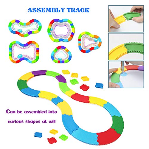 MIMIDOU Spiral Designer Freestyle Design Deluxe Kit, kids drawing aid art design stencil set include multicolored gel pen, spiral shapes and geometric templates 17 pcs.