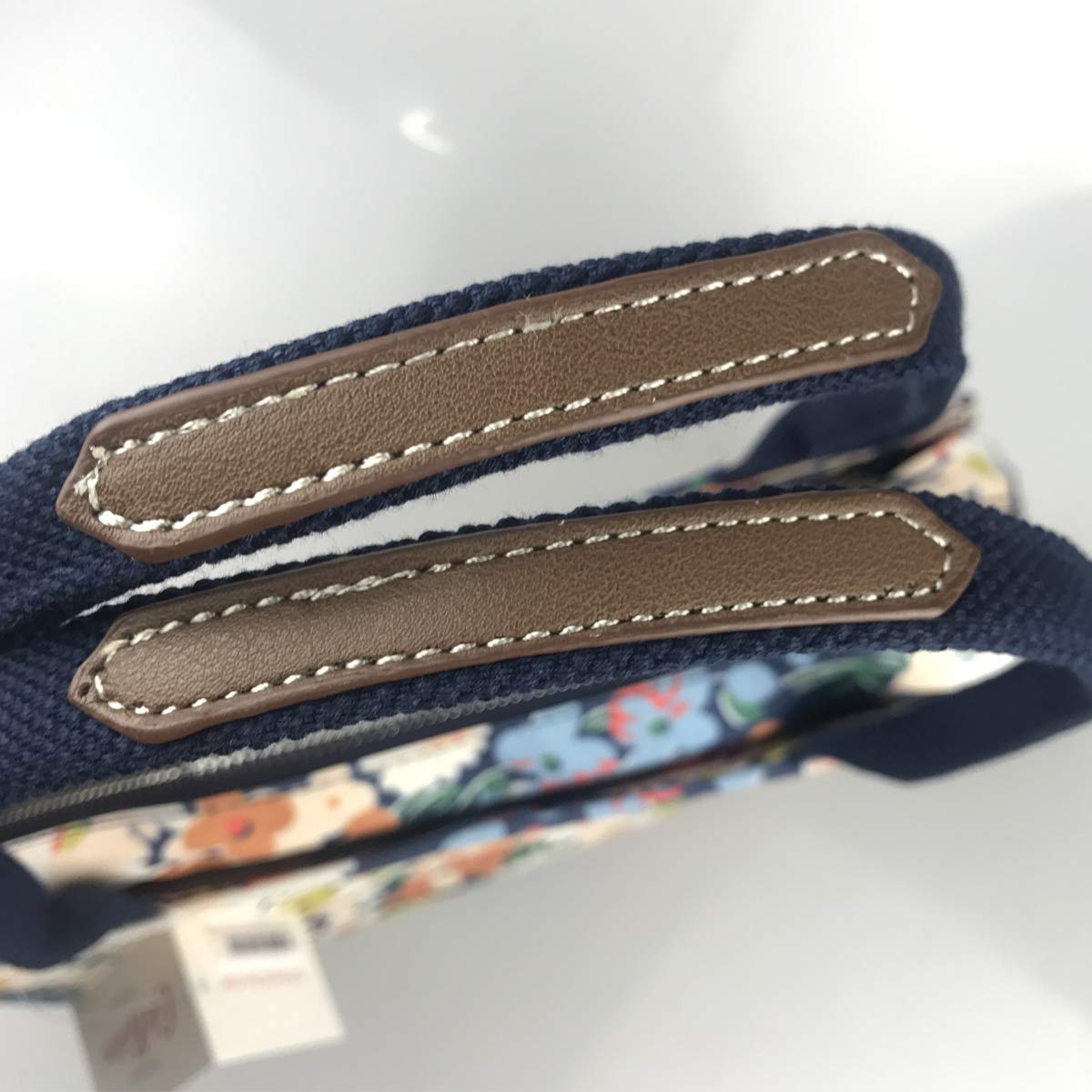 Cath Kidston Matt Oilcloth Busy Bag Handbag Crossbody Daisy Bed Pattern Navy Color