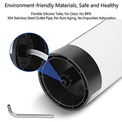 Myvision Water Bottle Pump 5 Gallon Water Bottle Dispenser USB Charging Automatic Drinking Water Pump Portable Electric Water Dispenser Water Bottle Switch (White)
