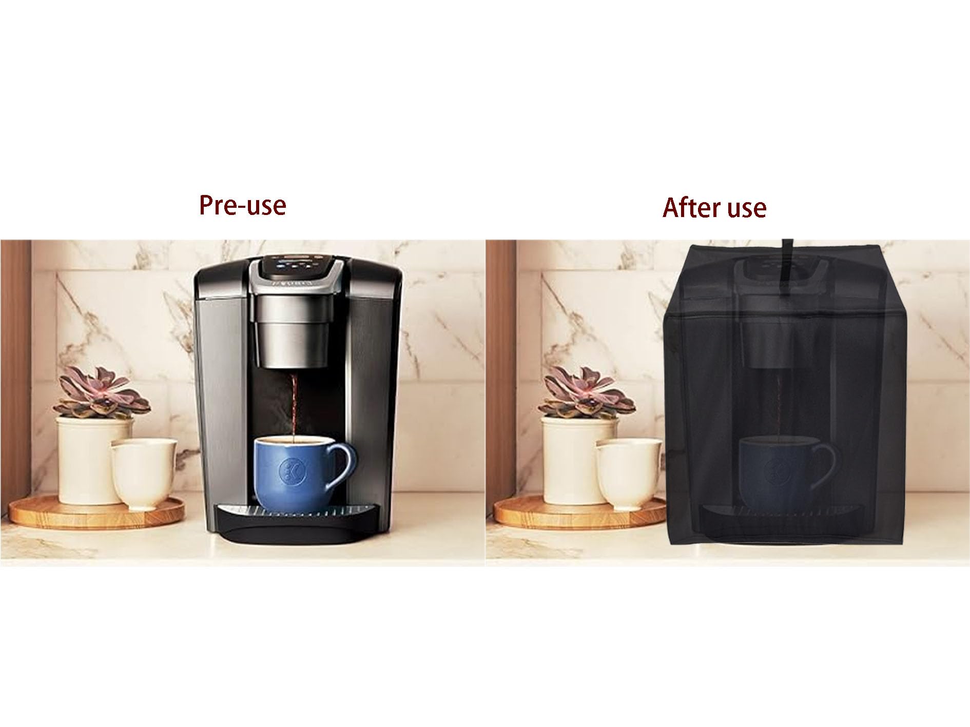 Coffee Maker Dust Cover for Keurig K-Duo Single Serve K-Cup Pod & Carafe Coffee Maker/Keurig K-Elite Single-Serve K-Cup Pod Coffee Maker(K-Elite)/H amilton Beach 2-Way 12 Cup Drip Coffee Maker