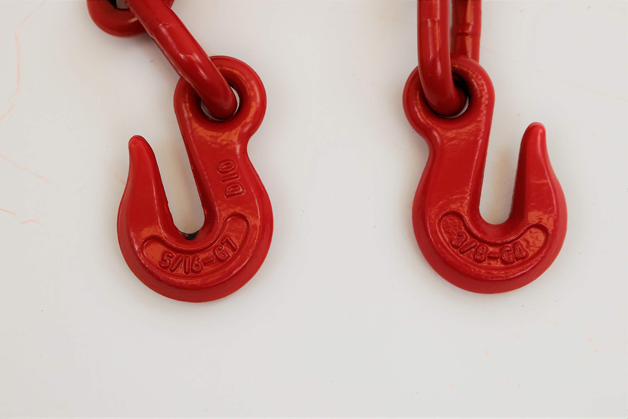 5/16" X 10’ G70 Chains (2) and Chain Binders - Load Binders (2)
