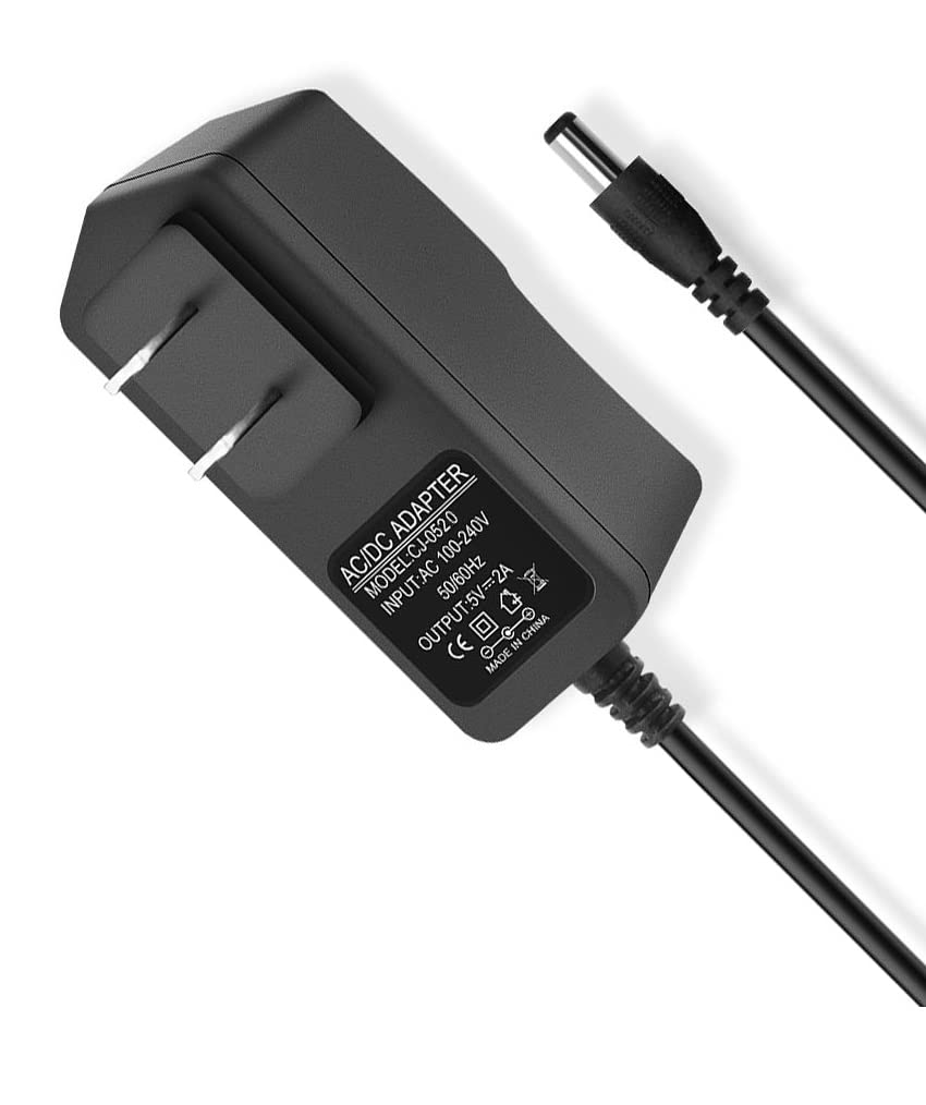 5V 2A AC Adapter Power Supply, AC 100-240V 50/60Hz Input to DC 5 Volt 2Amp Universal Transformer, 5.5mm x 2.5mm US Plug