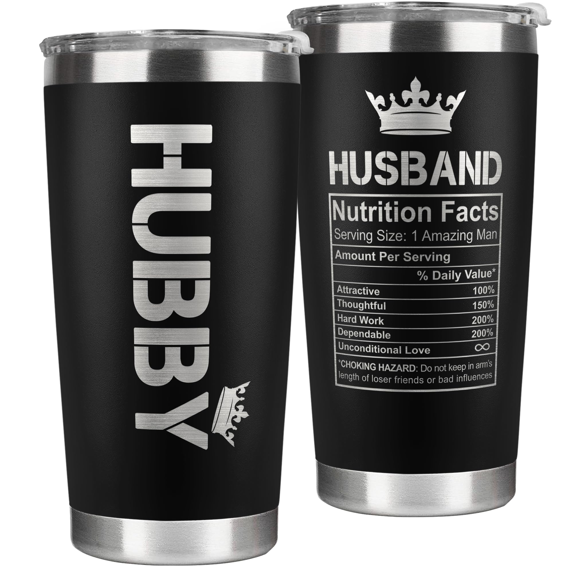 Gifts for Husband from Wife - Husband Gifts, Gifts for Him - Anniversary, Birthday Gifts for Husband - Father's Day Gifts for Husband, Fathers Day for Him, Fathers Day Gift - 20 Oz Black Tumbler