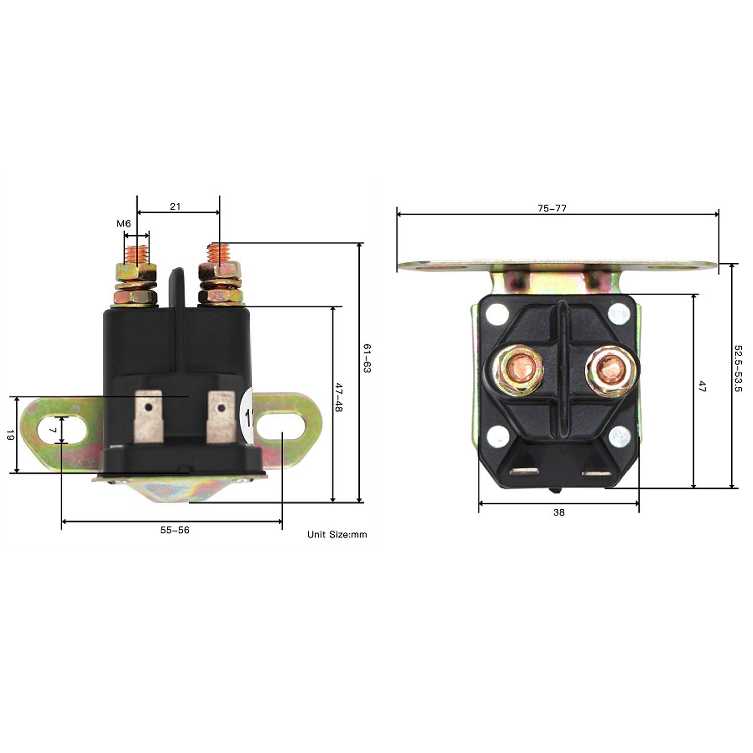 862-1211-211-16 Solenoid Relay 12V Fit for Trombetta John Deere Cub Cadet AM138068 725-04439 LA100 LA105 LA110 LA115 LA120 LA125
