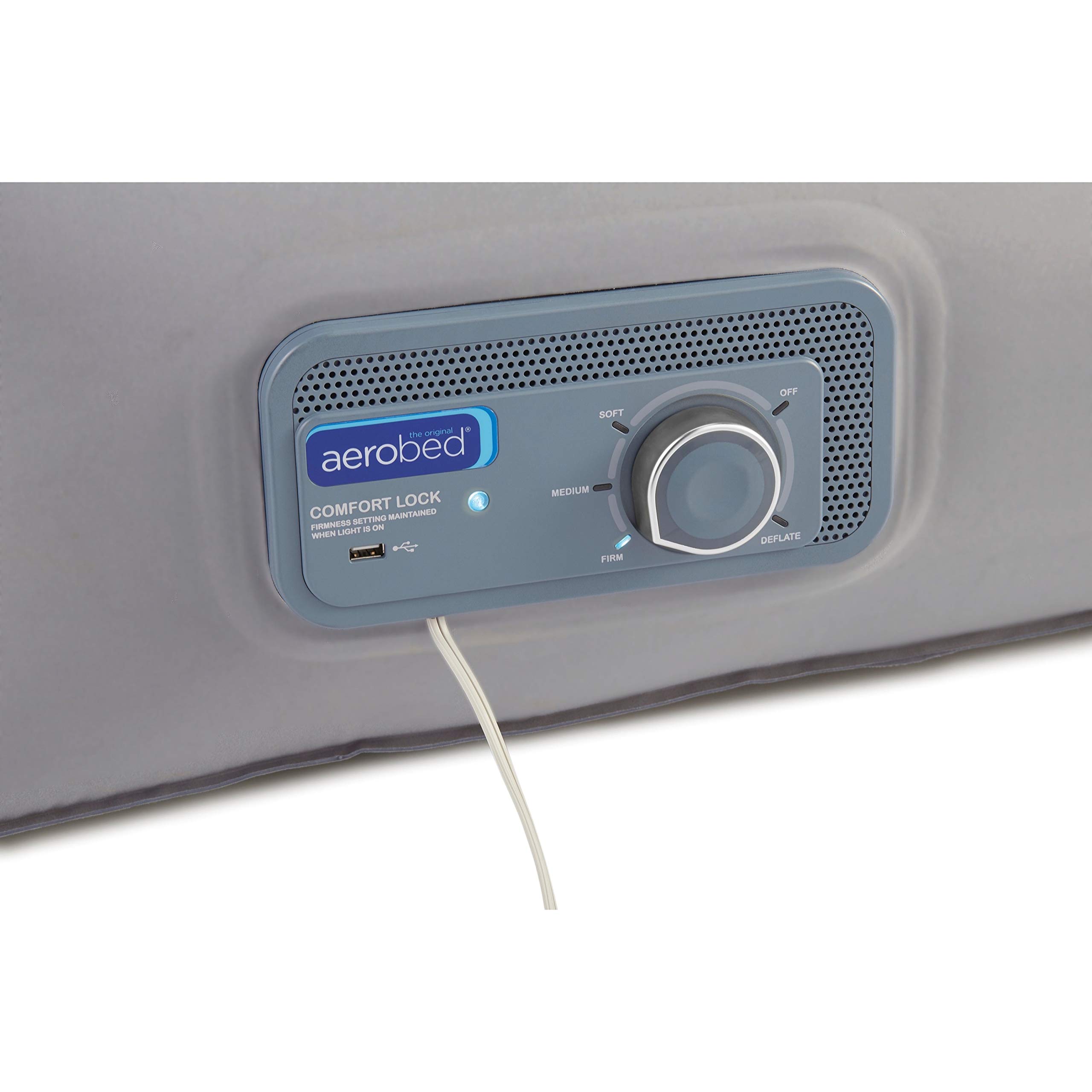 AeroBed Air Mattress with Built-in Pump & Headboard | Comfort Lock Laminated Air Bed, Twin