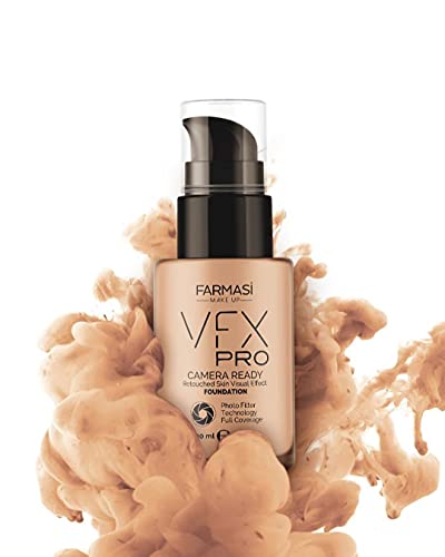 FARMASI VFX Pro Camera-Ready Liquid Foundation, Natural Beige 10, Unisex
