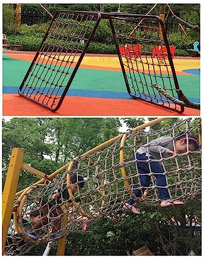 EkiDaz HXRW Rope Net Protective Safety Net Kids Climbing Frame Net Climbing Cargo Net Rope Net for Indoor Outdoor Sturdy and Durable Playground Sets for Backyards (Size : 2 * 2m(6.6 * 6.6ft))