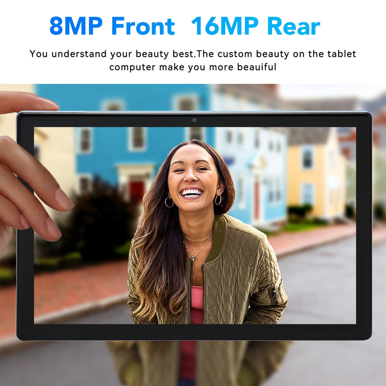 Airshi Business Tablet, 10.1 Inch FHD Gaming Tablet US Plug 100‑240V 8GB RAM 256GB ROM Dual Camera for School (#2)