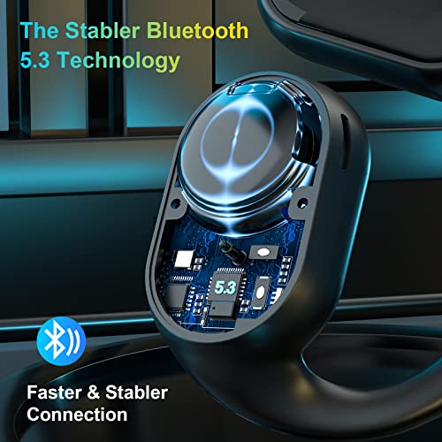Couple Wireless Earbuds Open Ear Bluetooth Headphone for iPhone 14 Pro Max 13 Samsung Galaxy Z Fold 4 S23 S22 Ultra S20 S21 Oneplus Google Bluetooth 5.3 Stereo Sound Noise-canceling Earphones with Mic