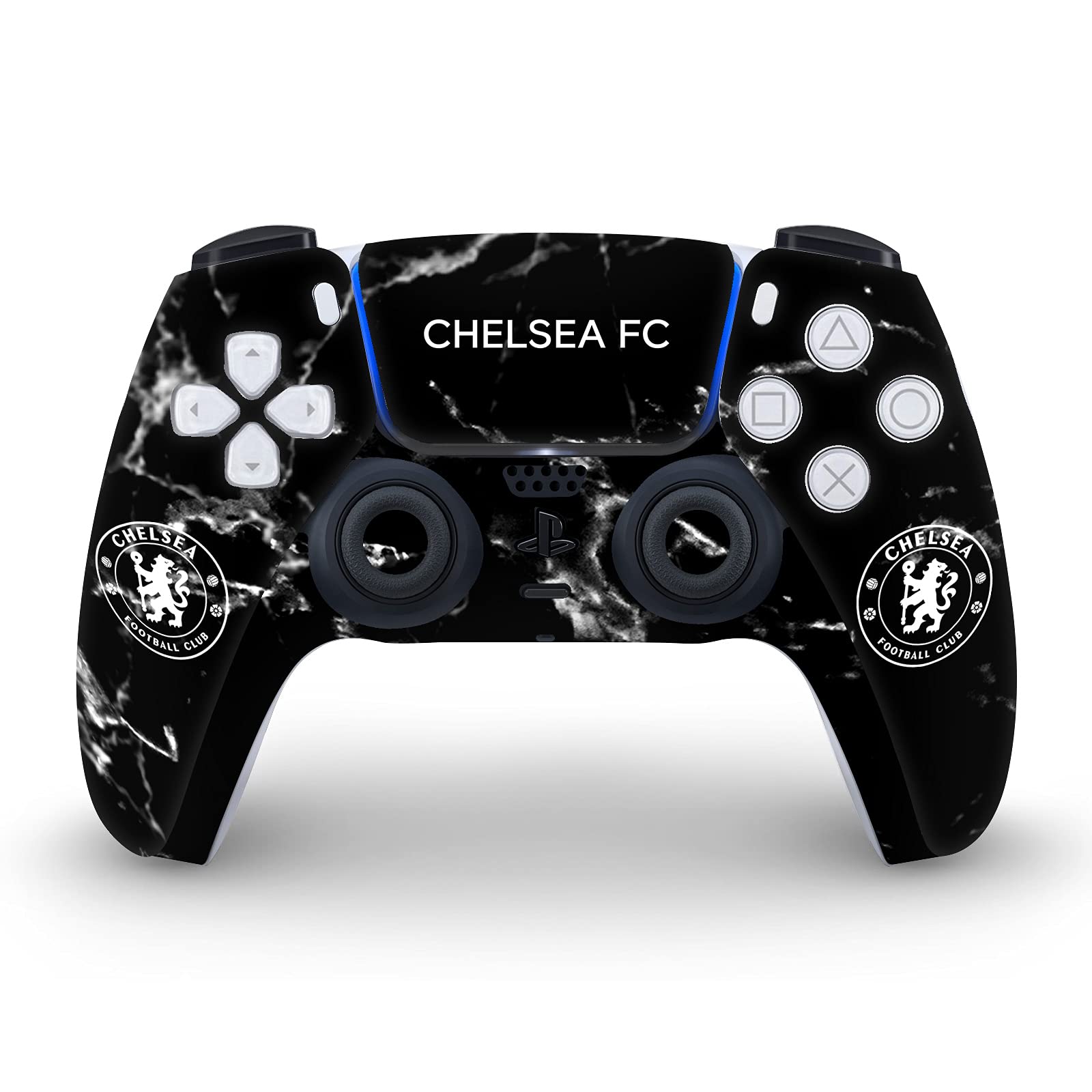 Black Marble Mixed Logo Matte Vinyl Faceplate Sticker Gaming Skin Case Cover Compatible with Sony Playstation 5 PS5 Disc Edition Console & DualSense Controller