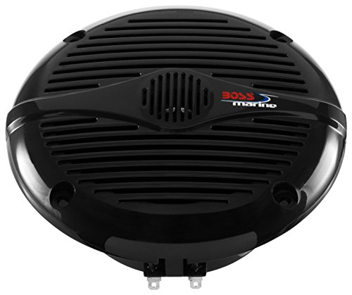 BOSS Audio Systems MR50B 5.25 inch Marine Stereo Boat Speakers - 150 Watts (pair), 2 Way, Full Range Audio, Tweeters, Coaxial, Weatherproof, Sold in Pairs