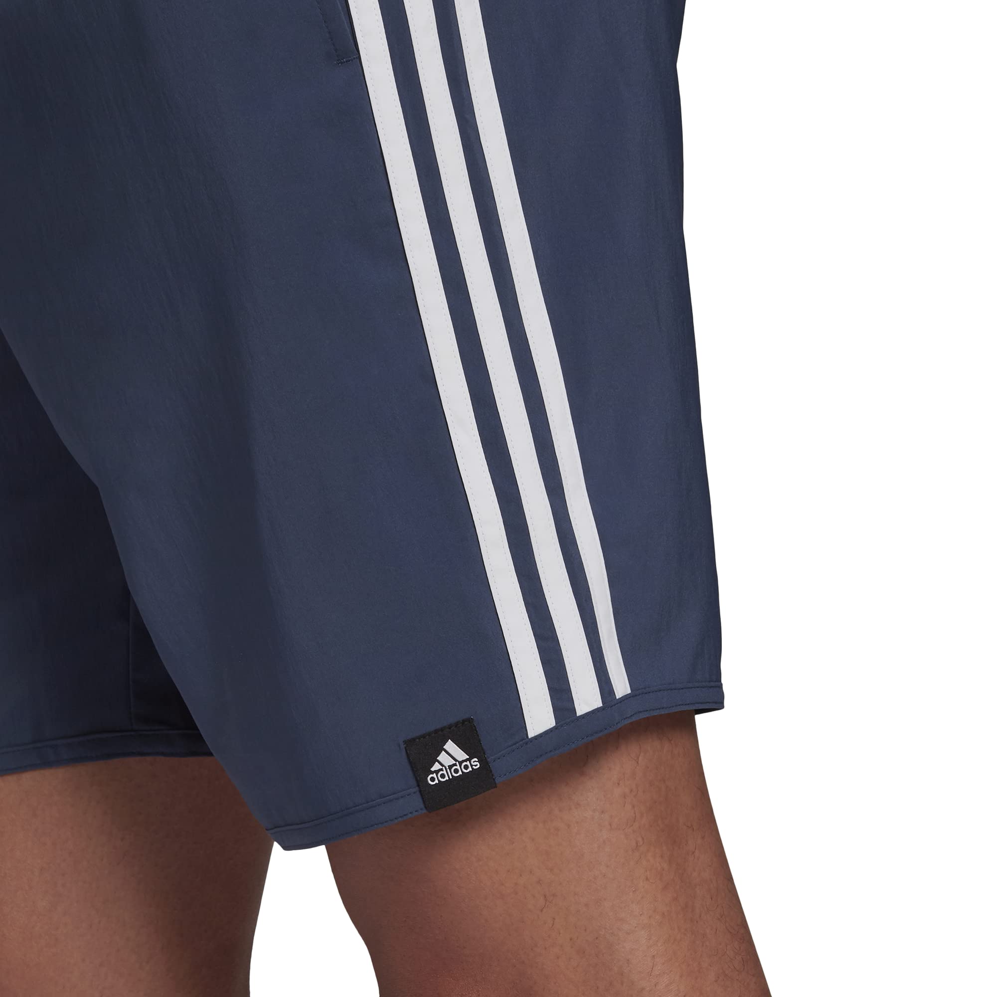 adidas mens 3-Stripes CLX Swim Shorts Crew Navy/White X-Large