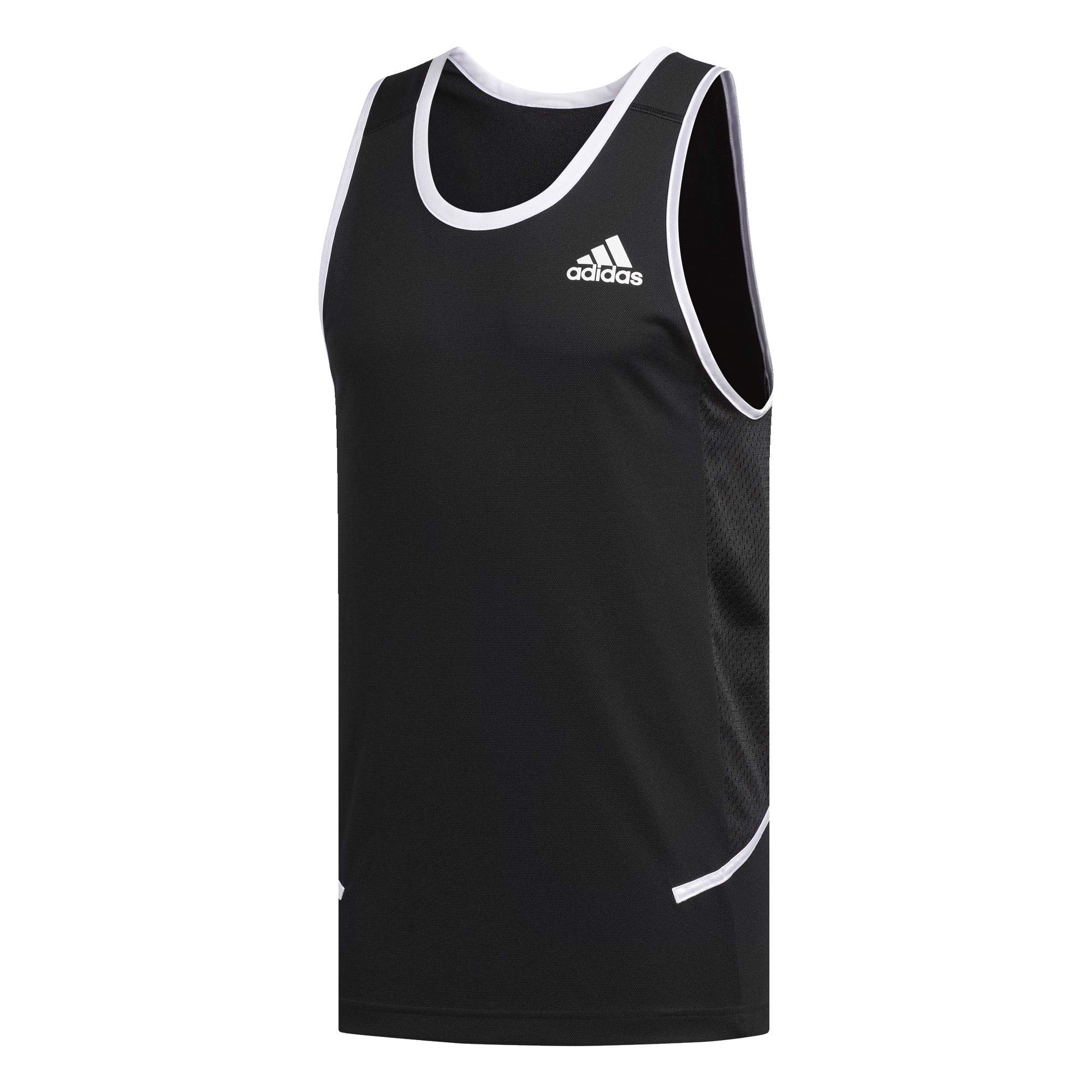 adidas Mens Accelerate Basketball Tank Top, Black, Medium
