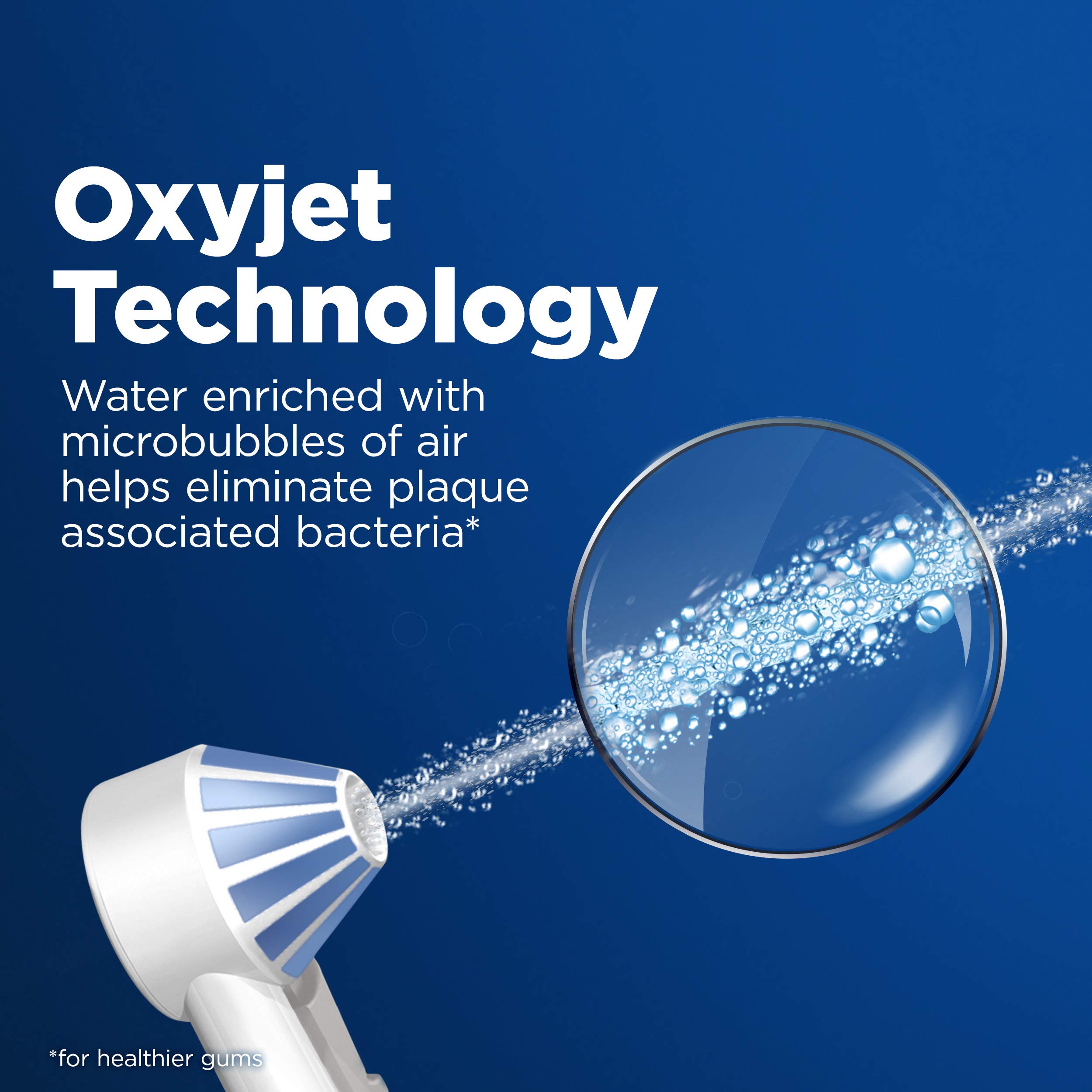 Oral-B Water Flosser Advanced, Cordless Portable Oral Irrigator Handle with 2 Nozzles