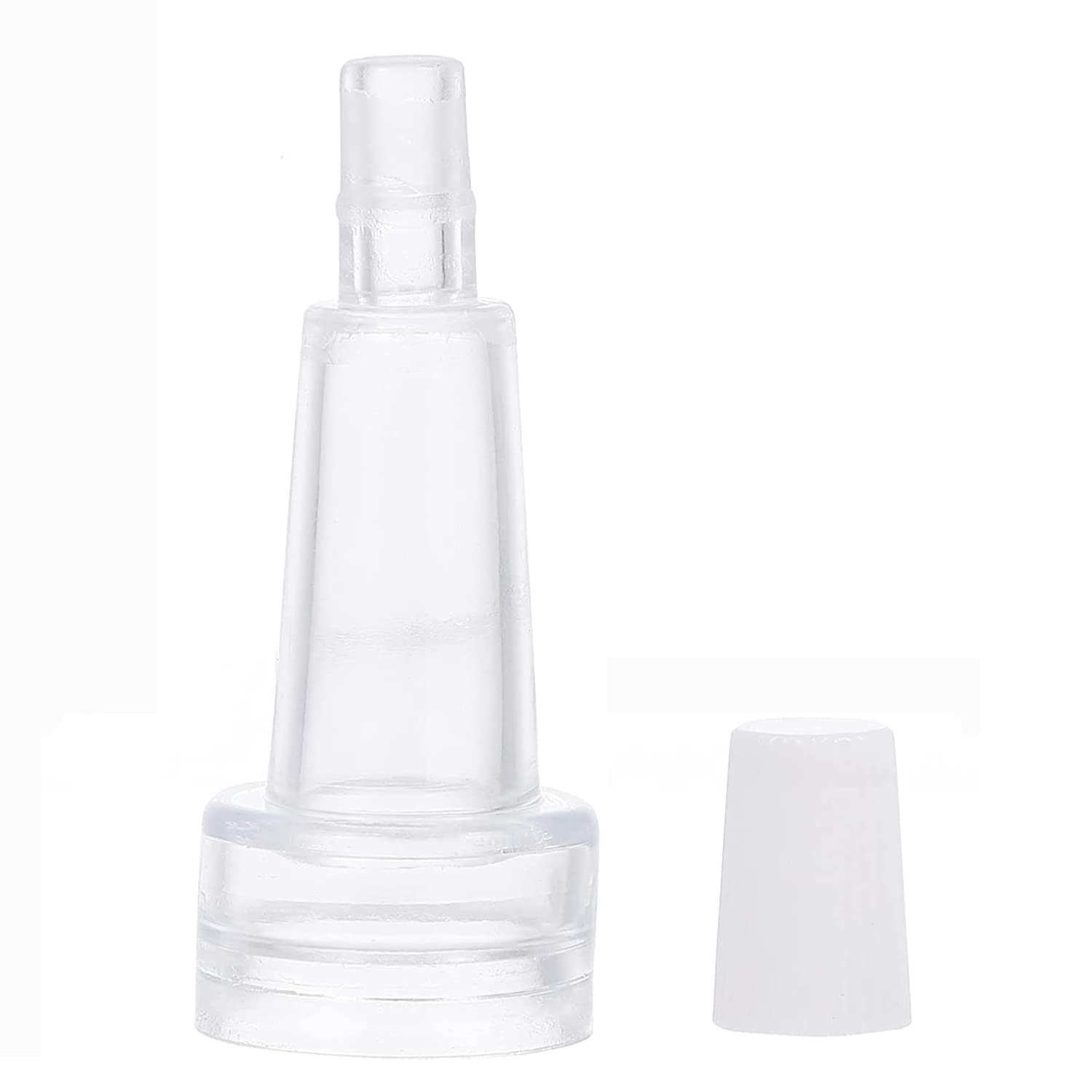Glass Bottle Serum Vial Dropper - Transparent Silicone Trumpet Dropper Cap for 5ml/7ml/15ml/20ml/30ml Essential Oils Bottle with Inner Bottle Diameter 20mm (30)