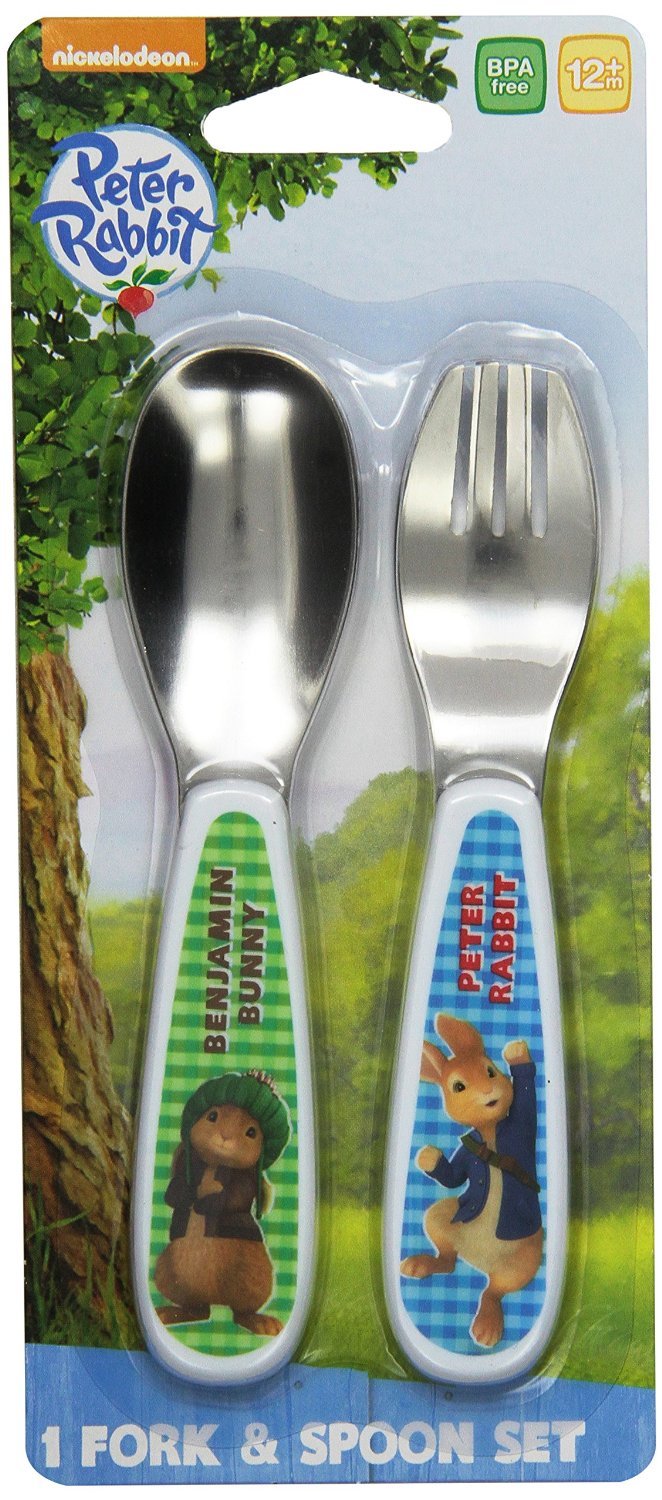 Gerber Graduates Utensil Fork and Spoon Set, Peter Rabbit