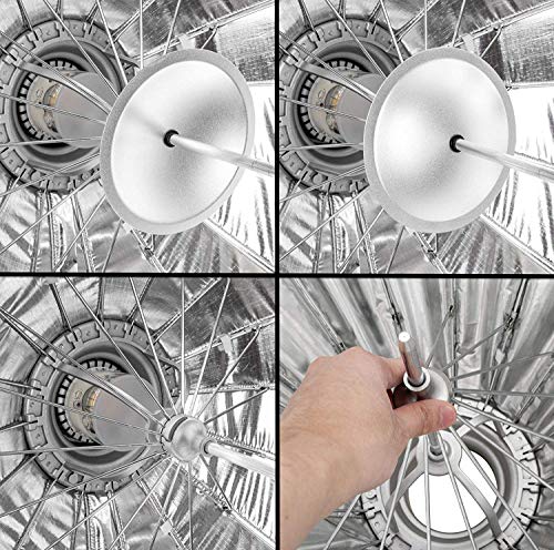 Glow EZ Lock 38" Deep Parabolic Quick Softbox, 16-Sided Parabolic Softbox Opens Up and Closes Down 'Umbrella' Style, this Bowens Mount Softbox with Quick Speedring Swap is an Ideal Speedlight Soft box