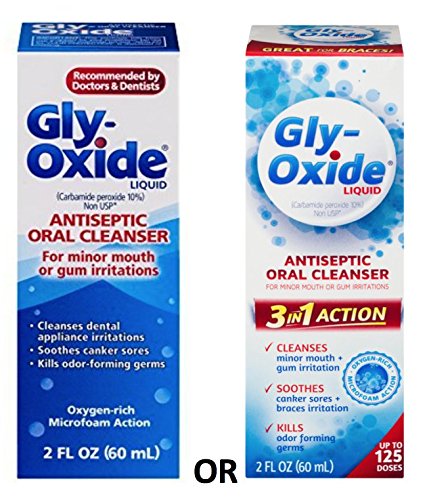 Gly-Oxide Alcohol-Free Antiseptic Mouth Sore Rinse, 2 oz, Packaging May Vary