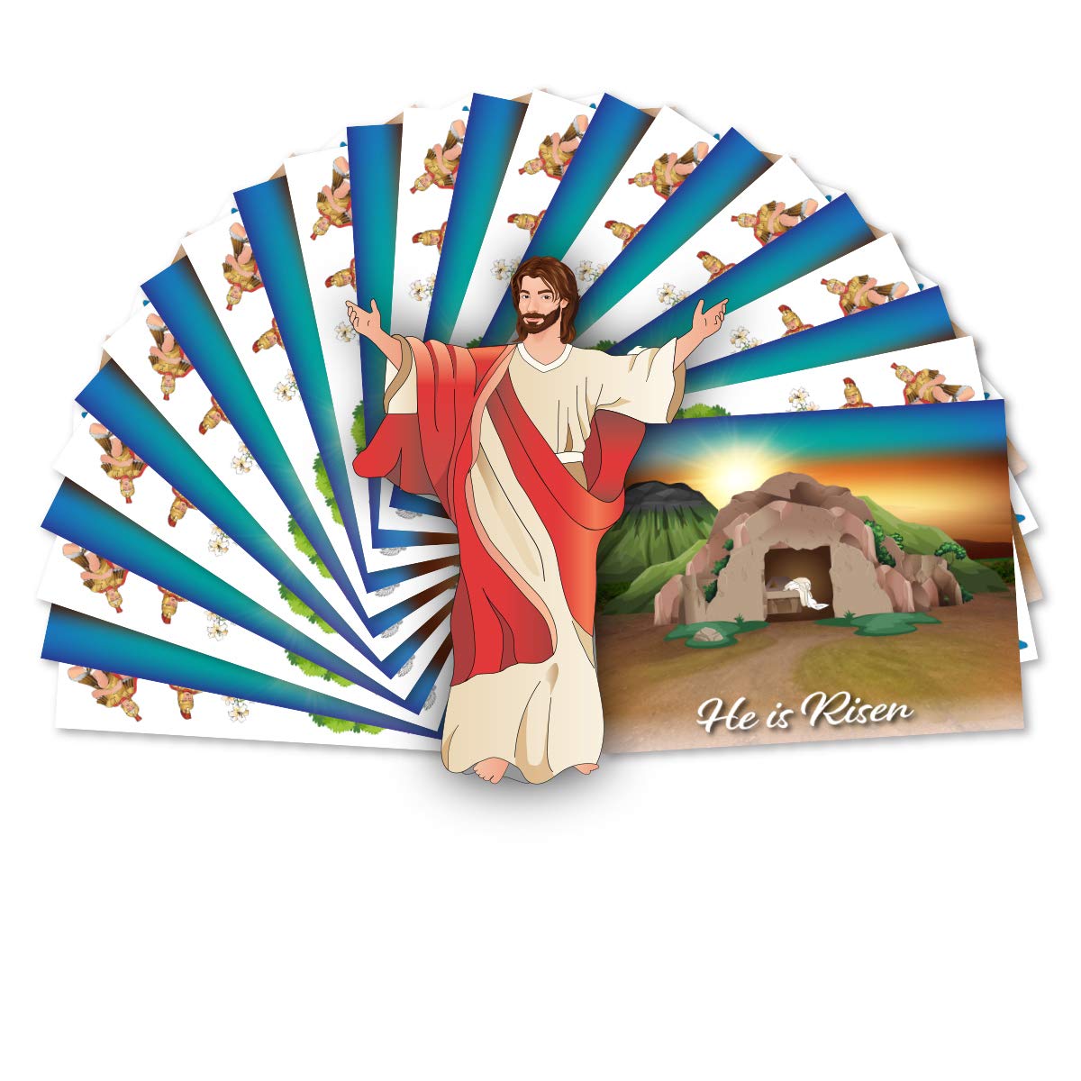 Colonel Pickles Novelties Resurrection Stickers - 12 Sets - Easter Crafts for Kids Bible Games & Stories - Christian Activities