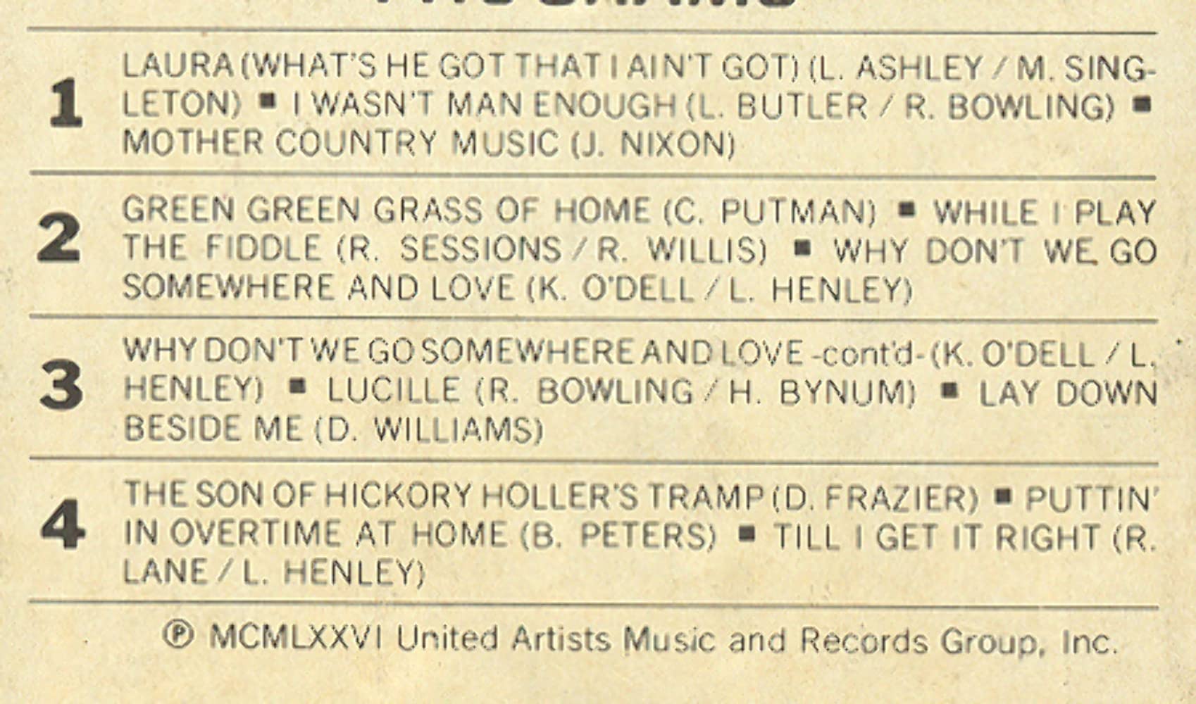Kenny Rogers: Self-Titled -20295 8 Track Tape