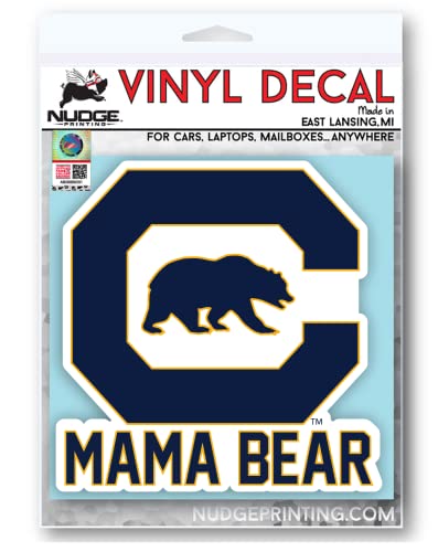 California Berkeley Sticker Golden Bears Mama Bear Logo Heavy-Duty Officially Licensed NCAA Car Decal Bumper Window Laptop Vinyl (Cal Berkeley Mama Bear)