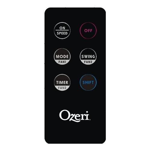 Ozeri 3X Tower Fan (44") with Bluetooth and Passive Noise Reduction Technology, Black