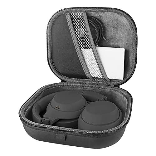 Linkidea Headphones Carrying Case Compatible with Bose QC35 Sony WH1000XM4, Sennheiser PXC550, JBL EVEREST750 Case, Replacement Protective Hard Shell Travel Bag with Cable, Charger Storage (Black)