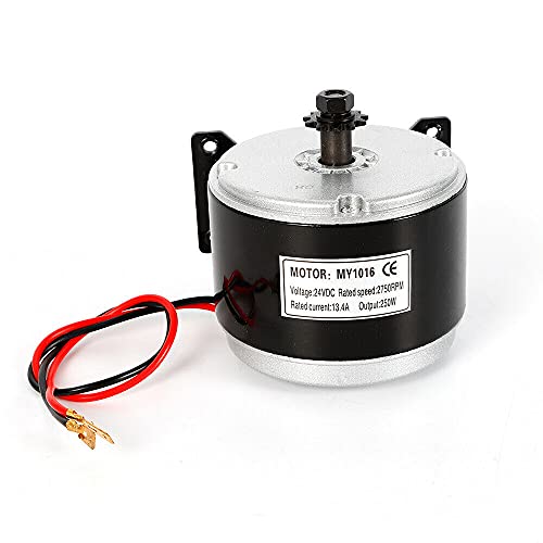Electric Motor, 250W 24V DC Electric Brush Motor for DIY Electric Scooter E Bike Go Kart Mini Bike Quad