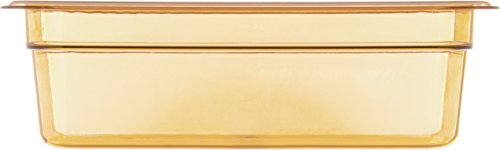 Carlisle FoodService Products 3086113 StorPlus High Heat Food Pan, 4" Deep, Third Size, Amber (Pack of 2)