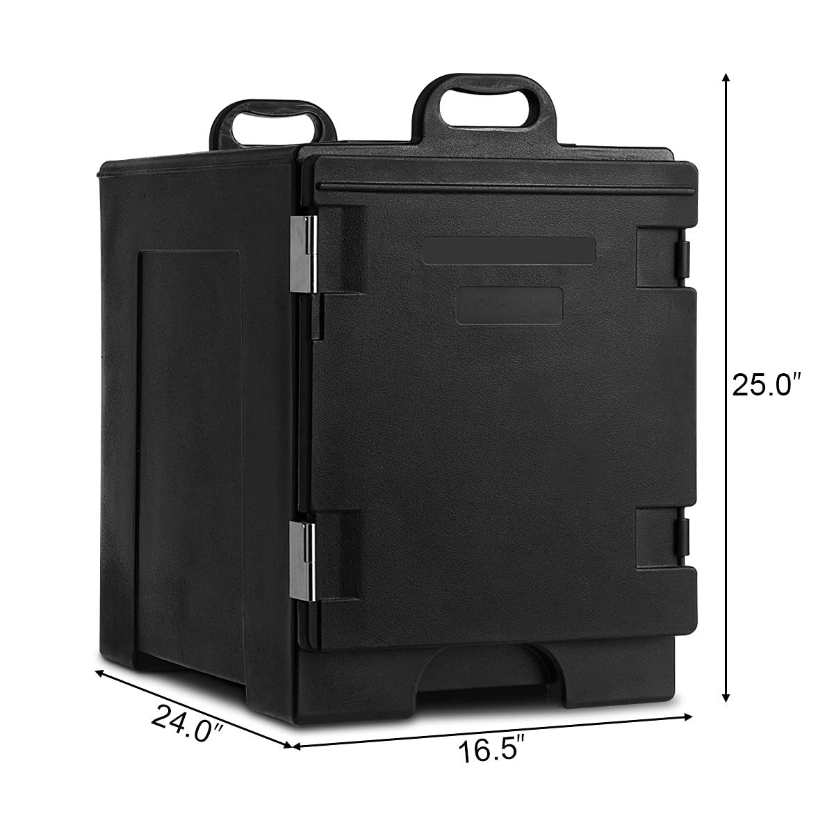 ARLIME 2PCS Insulated Food Pan Carrier, End-Loading Insulated for 5 Full-Size Pans, Food-Grade LLDPE Material, 81 Quart Portable Food Warmer, Ideal for Canteen and Restaurant Use, Black